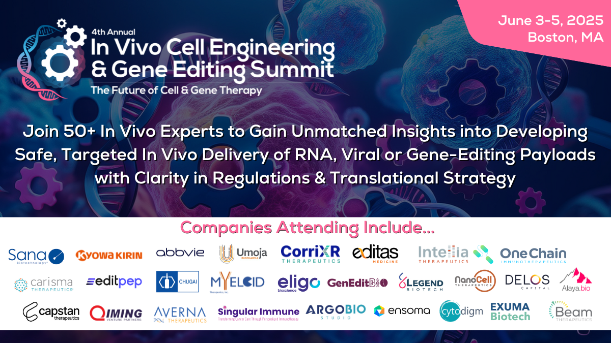 4th In Vivo Cell Engineering & Gene Editing Summit | pharmaphorum